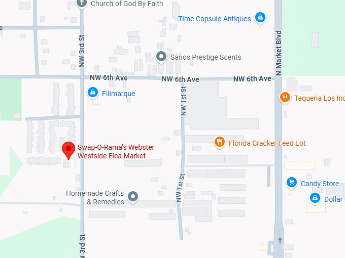 16. swap o rama's webster westside flea market map
