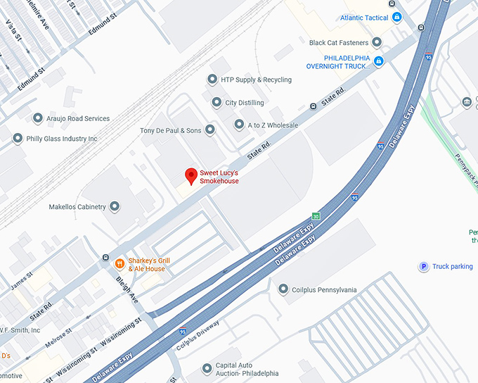 16. sweet lucy's smokehouse map