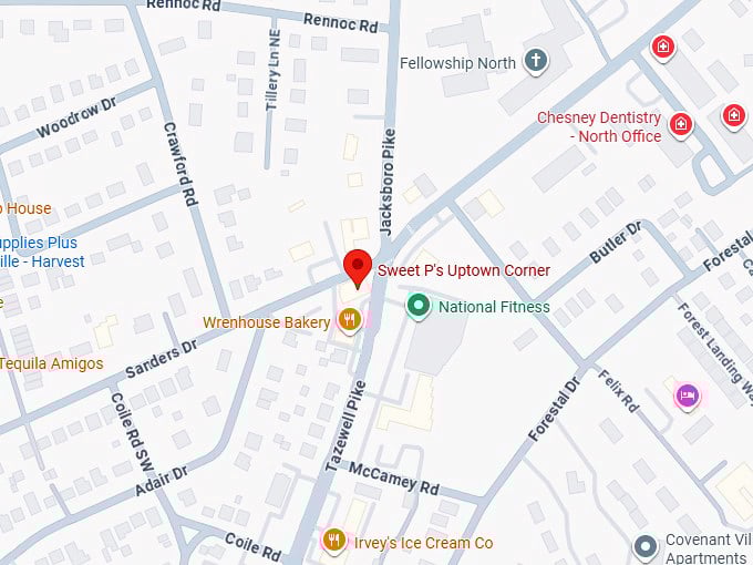 16. sweet p's uptown corner map