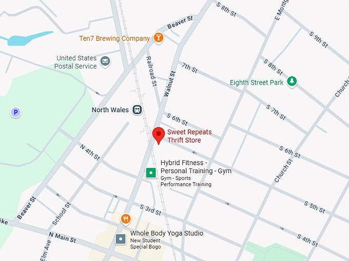 16. sweet repeats thrift store map