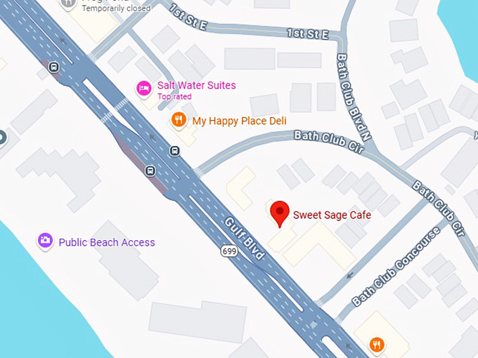 16. sweet sage cafe map