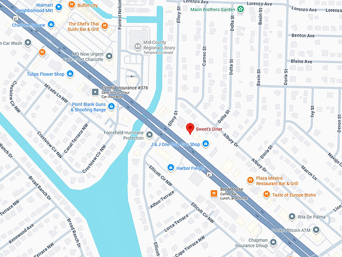 16. sweet's diner map