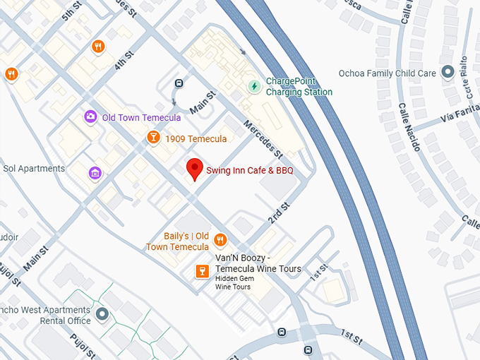 16. swing inn cafe & bbq map