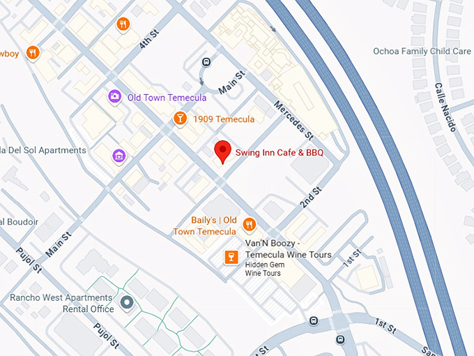 16. swing inn cafe & bbq map