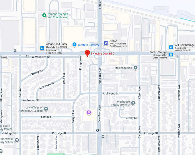 16. swinging door bbq map