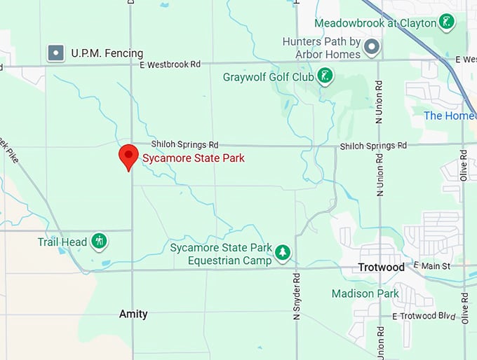 16. sycamore state park map
