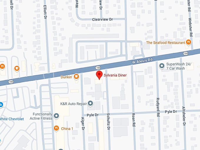 16. sylvania diner map