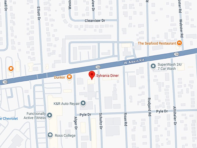 16. sylvania diner map