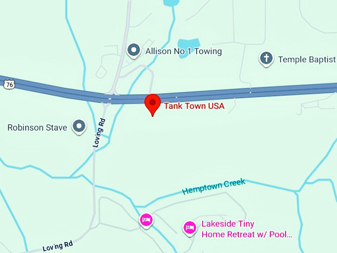 16. tank town usa map