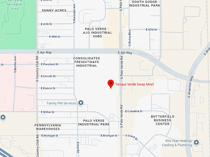 16. tanque verde swap meet map