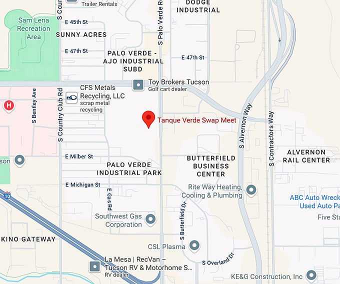 tanque verde swap meet map