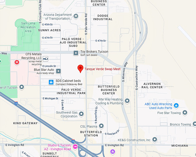 16. tanque verde swap meet map