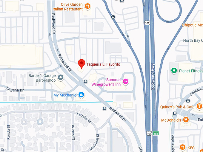 16. taqueria el favorito map