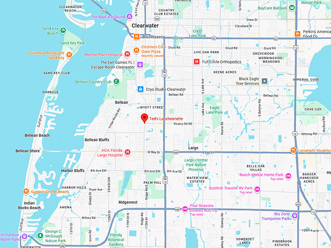 16. ted's luncheonette map
