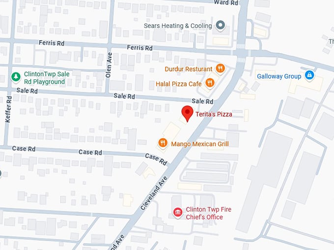 16. terita's pizza map