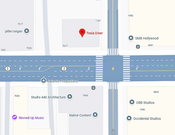 16. tesla diner map