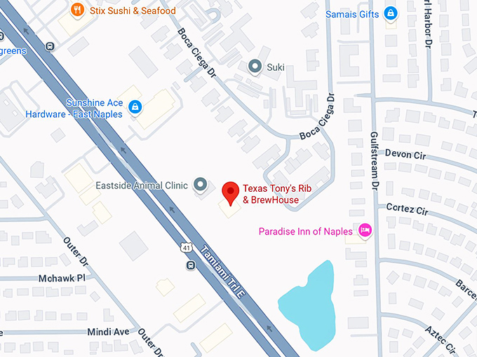 16. texas tony&rsquo;s rib & brewhouse map