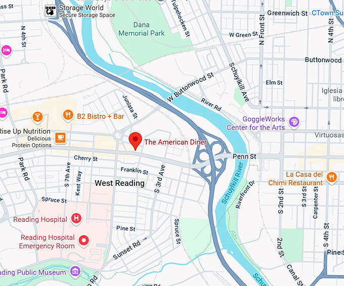 16. the american diner map