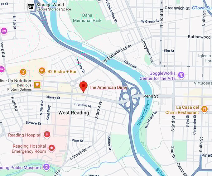 16. the american diner map