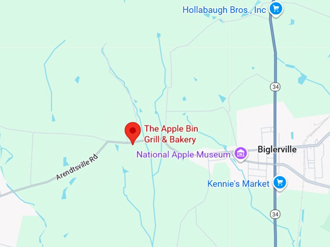 16. the apple bin grill & bakery map