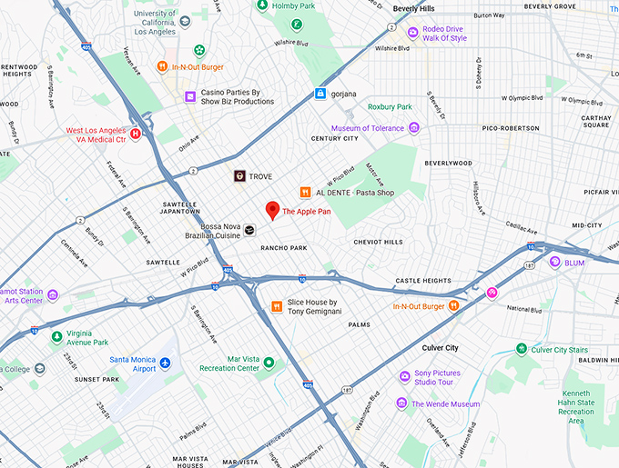 16. the apple pan map
