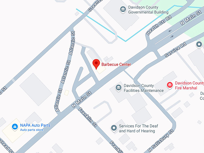 16. the barbecue center map