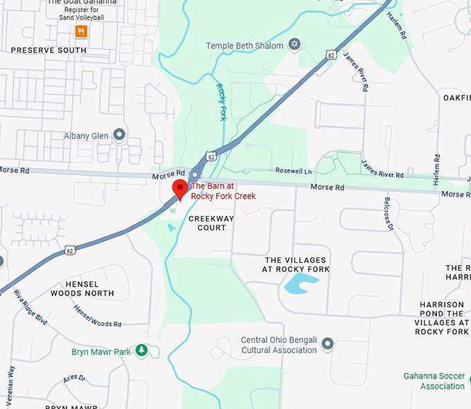 16. the barn at rocky fork creek map