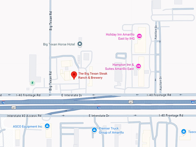 16. the big texan steak ranch map