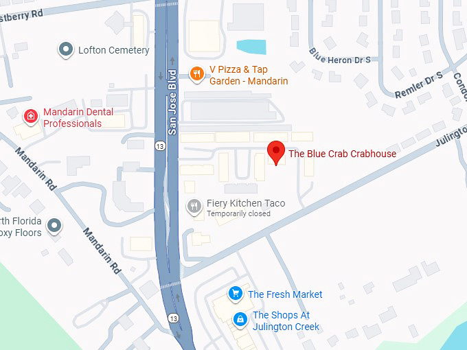 16. the blue crab crabhouse map