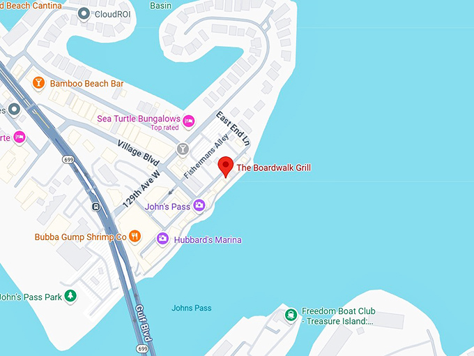 16. the boardwalk grill map