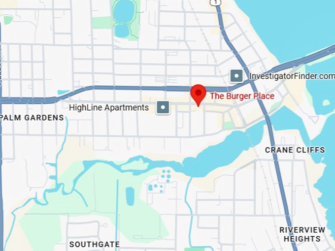 16. the burger place map