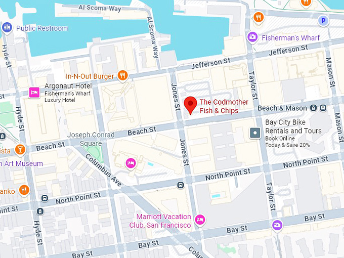 16. the codmother fish & chips map