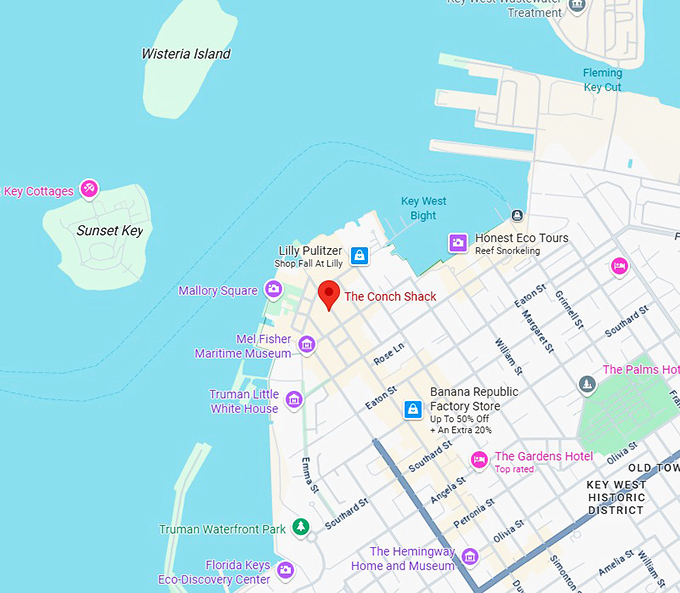 16. the conch shack map