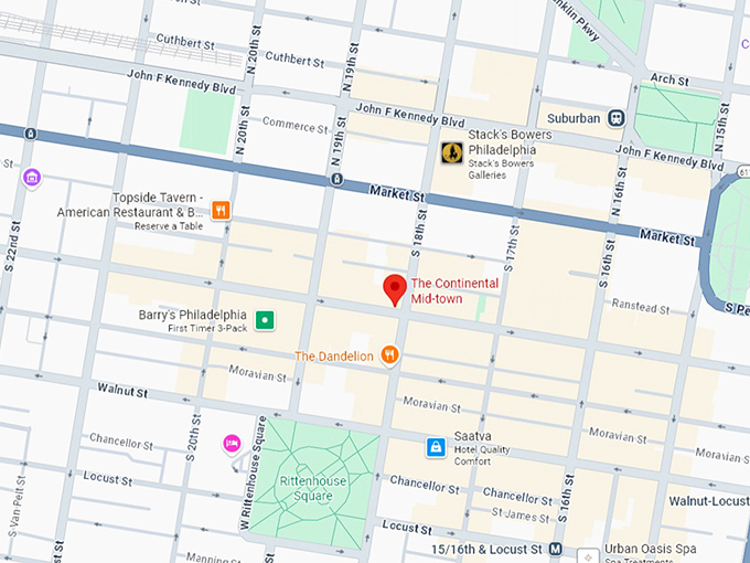 16. the continental midtown map