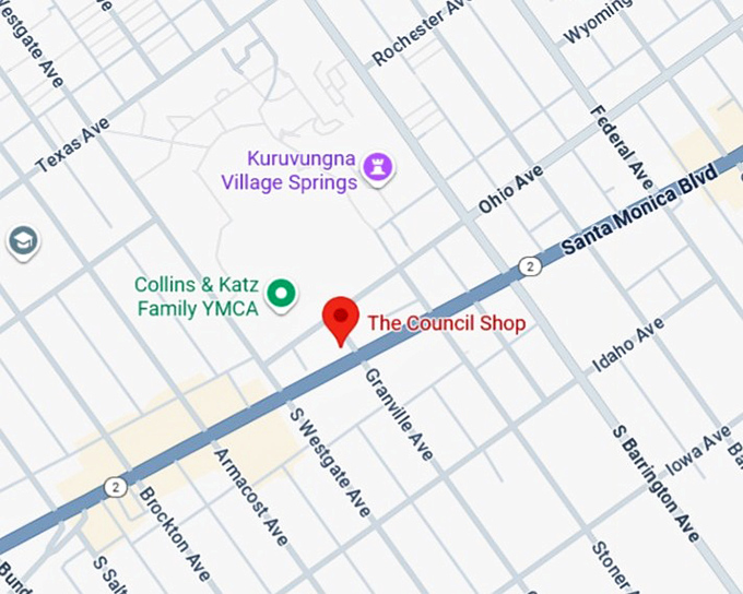 16. the council shop (11801 santa monica blvd) map