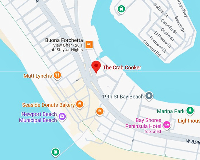 16. the crab cooker map