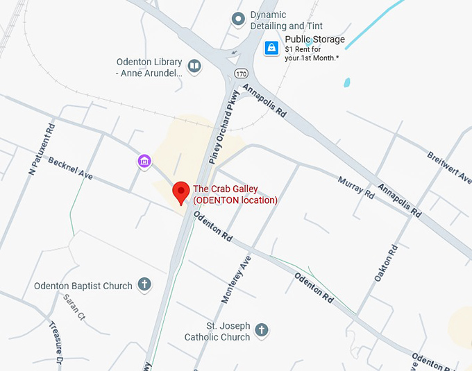 16. the crab galley (odenton location) map