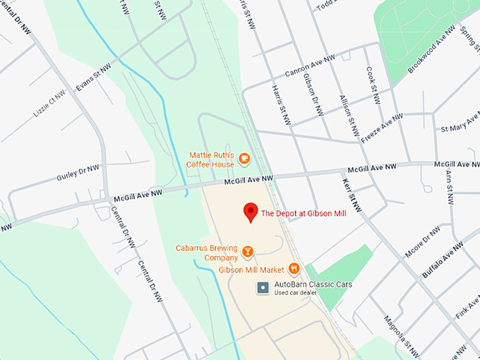 16. the depot at gibson mill map