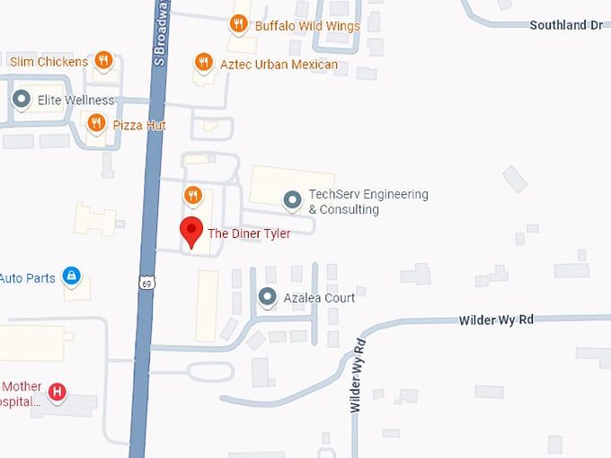 16. the diner tyler map