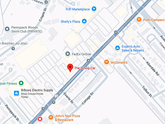 16. the dining car map