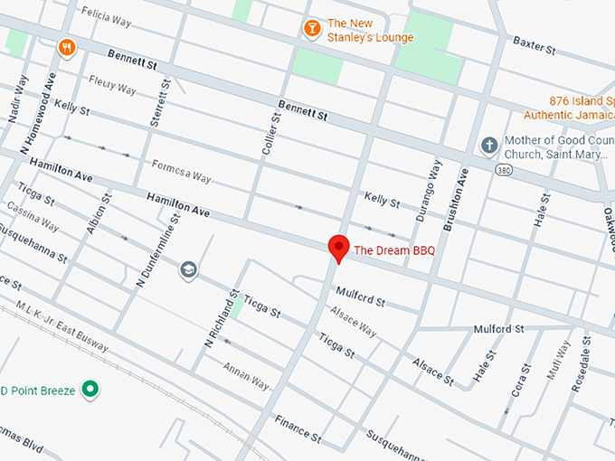 the dream bbq map