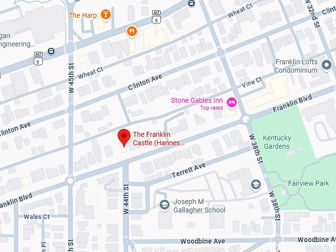 16. the franklin castle (hannes tiedemann house) map