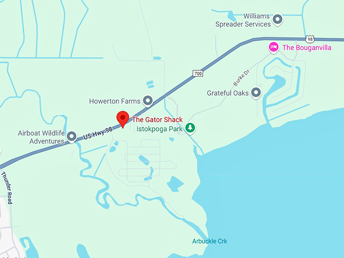 16. the gator shack map