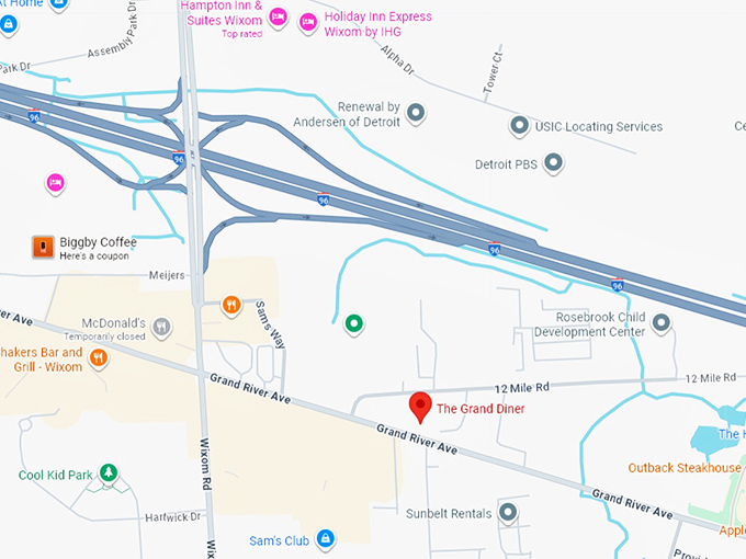 16. the grand diner map