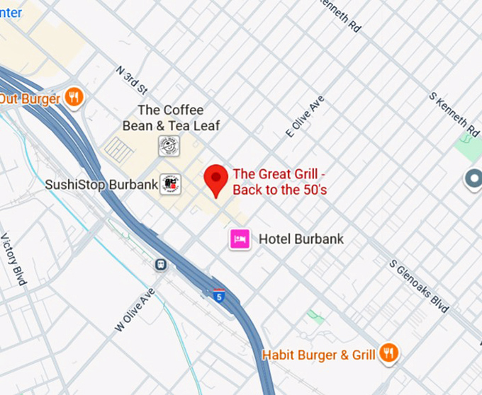 16. the great grill back to the 50's map