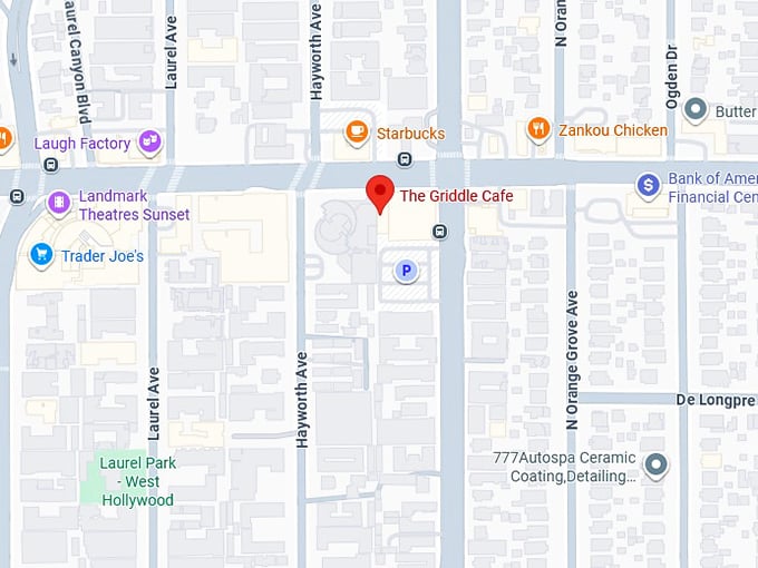 16. the griddle cafe map