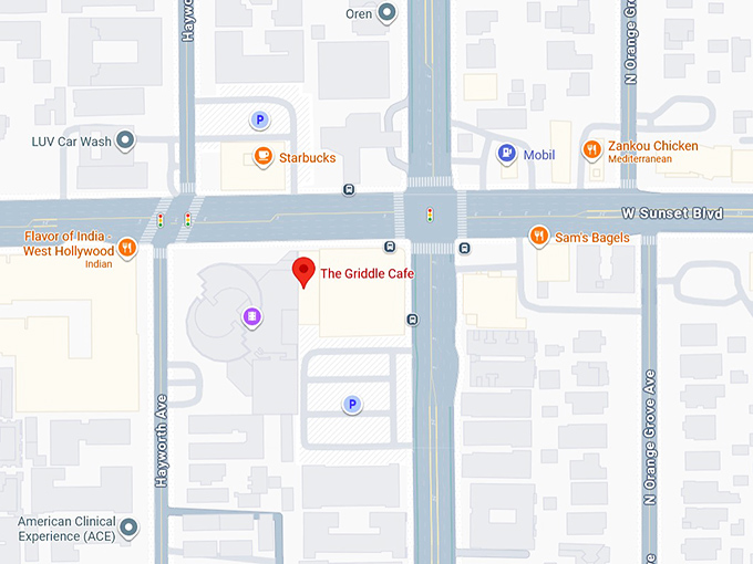 16. the griddle cafe map