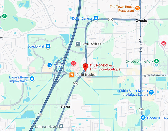 16. the hope chest thrift store&frasl;boutique map