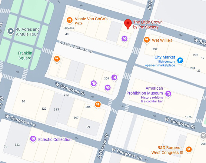 16. the little crown by pie society map