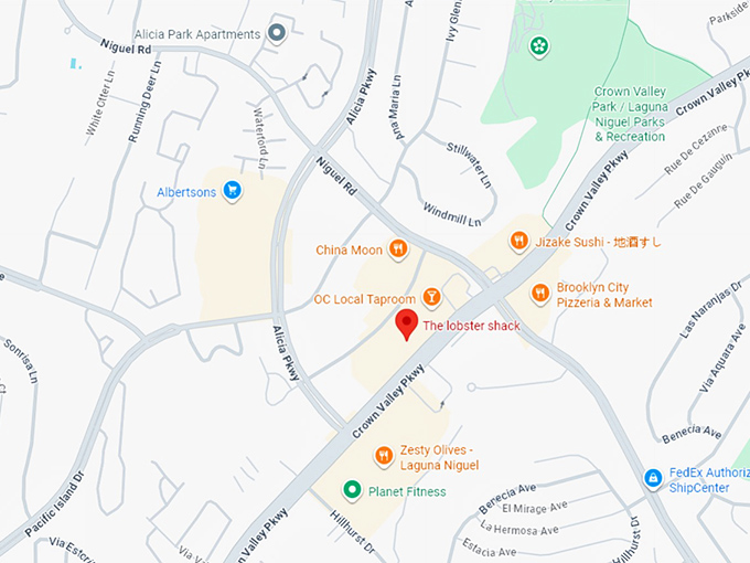 16. the lobster shack map